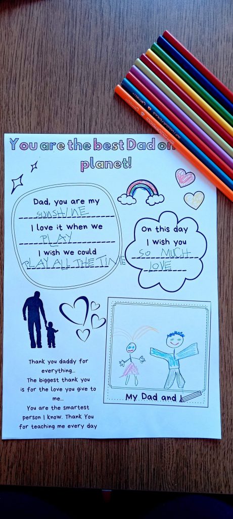 PERSONALIZED FATHER`S DAY CARD - PRINTABLE - A Mum to Mum