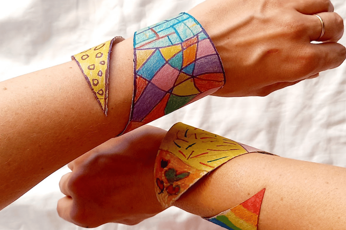 Toilet Paper Roll Bracelets Crafts For Kids