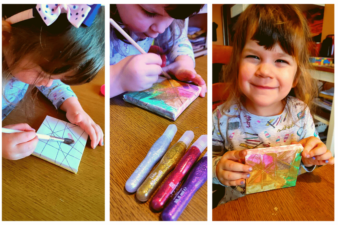 Geometric Painting on Canvas for 3-Year-Olds