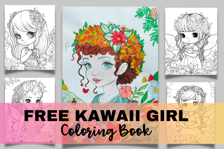 Kawaii Coloring Pages for Girls & Adults - FREE