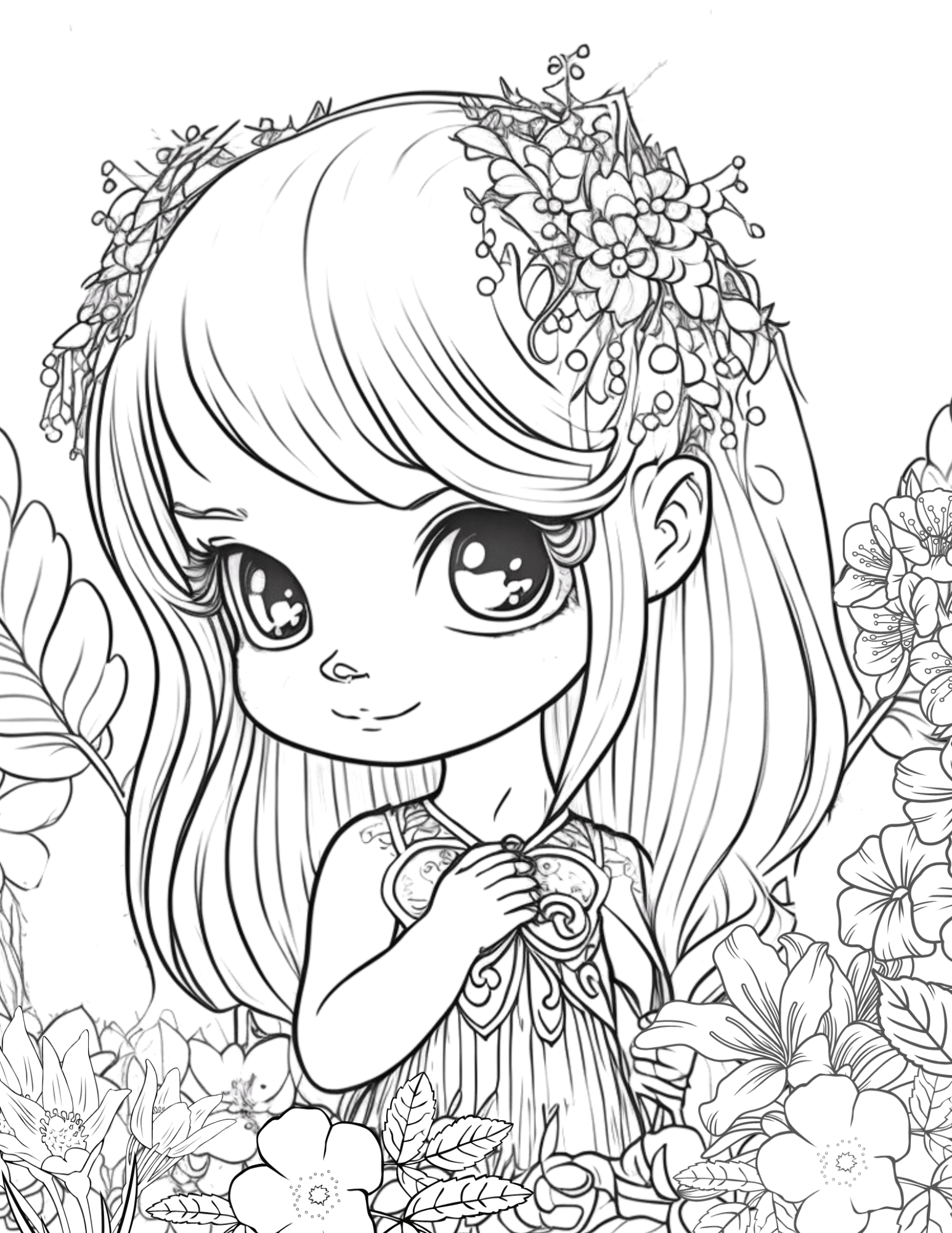 Kawaii Coloring Pages for Girls & Adults - FREE