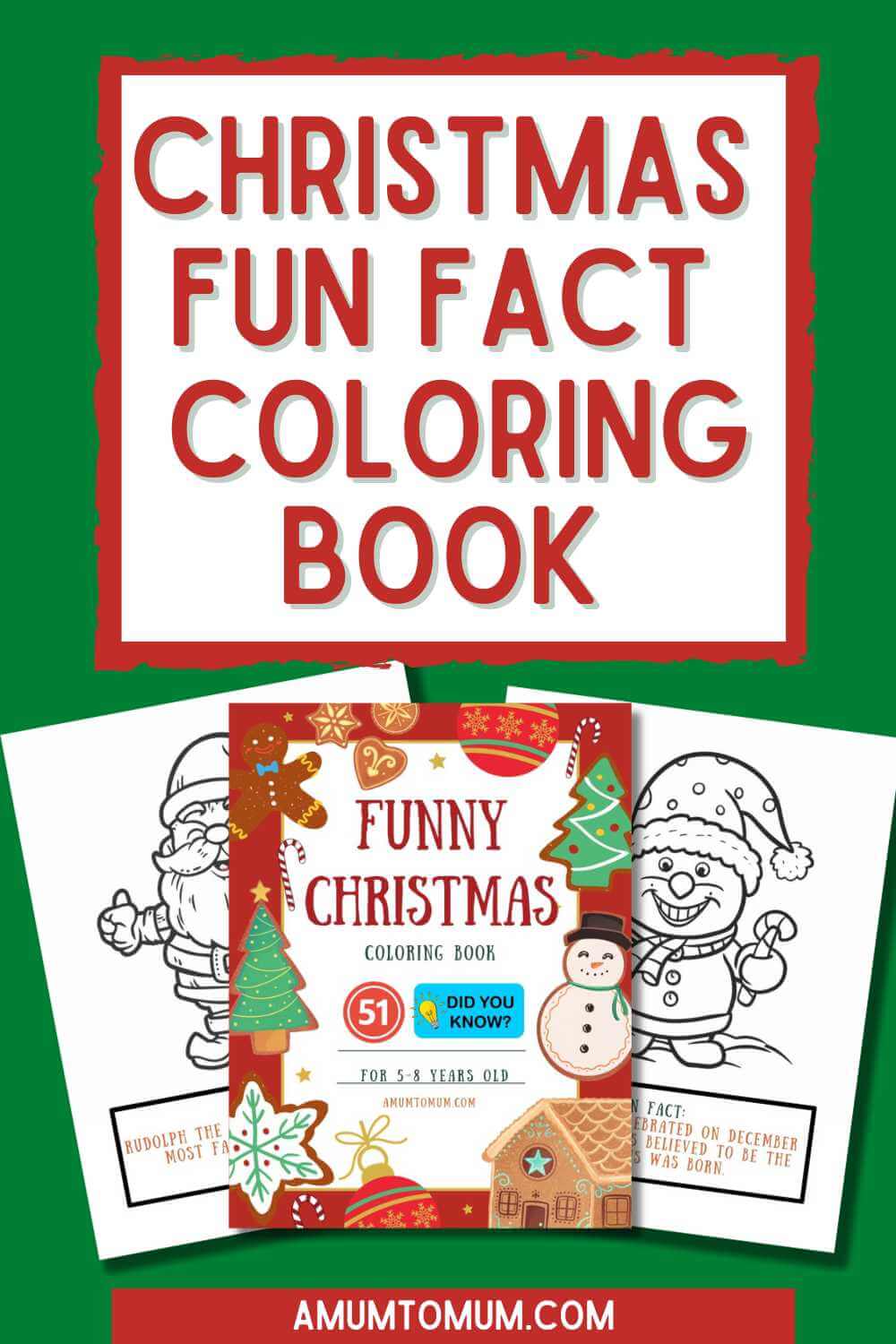 51 Fun Fact Christmas Coloring Pages