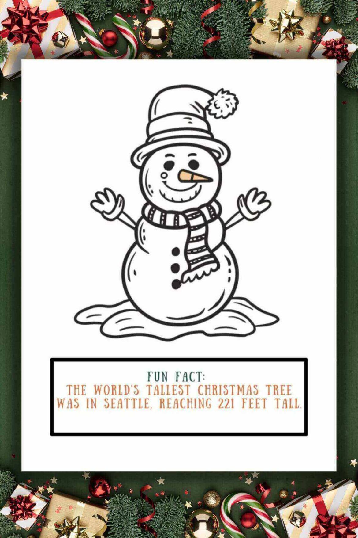 51 Fun Fact Christmas Coloring Pages