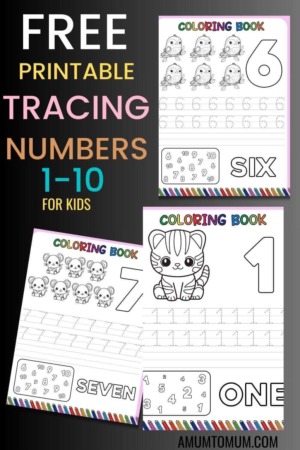 Free Adorable Tracing Numbers 1-10 Worksheets for Youngsters