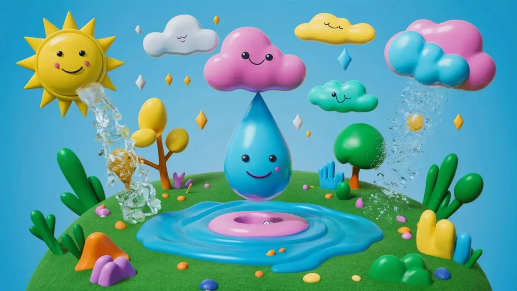 4 Stages of Water Cycle for Kids